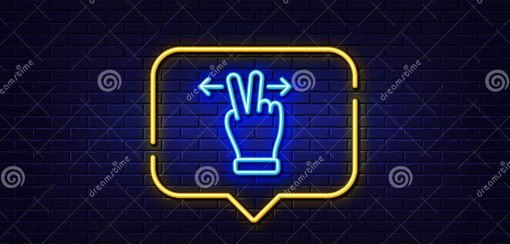 Touchscreen Gesture Line Icon. Slide Arrow Sign. Swipe Action. Neon ... Touchscreen Gesture Line Icon. Slide Arrow Sign. Swipe Action. Neon ...