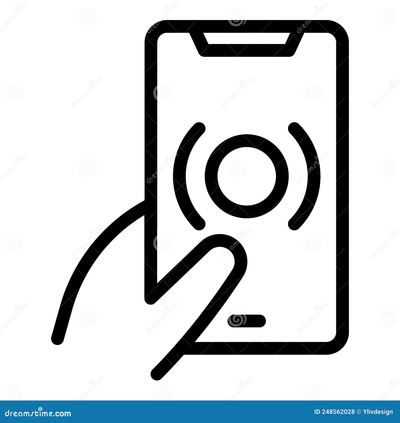 Touchscreen Icon Outline Vector. Screen Touch Stock Vector ...