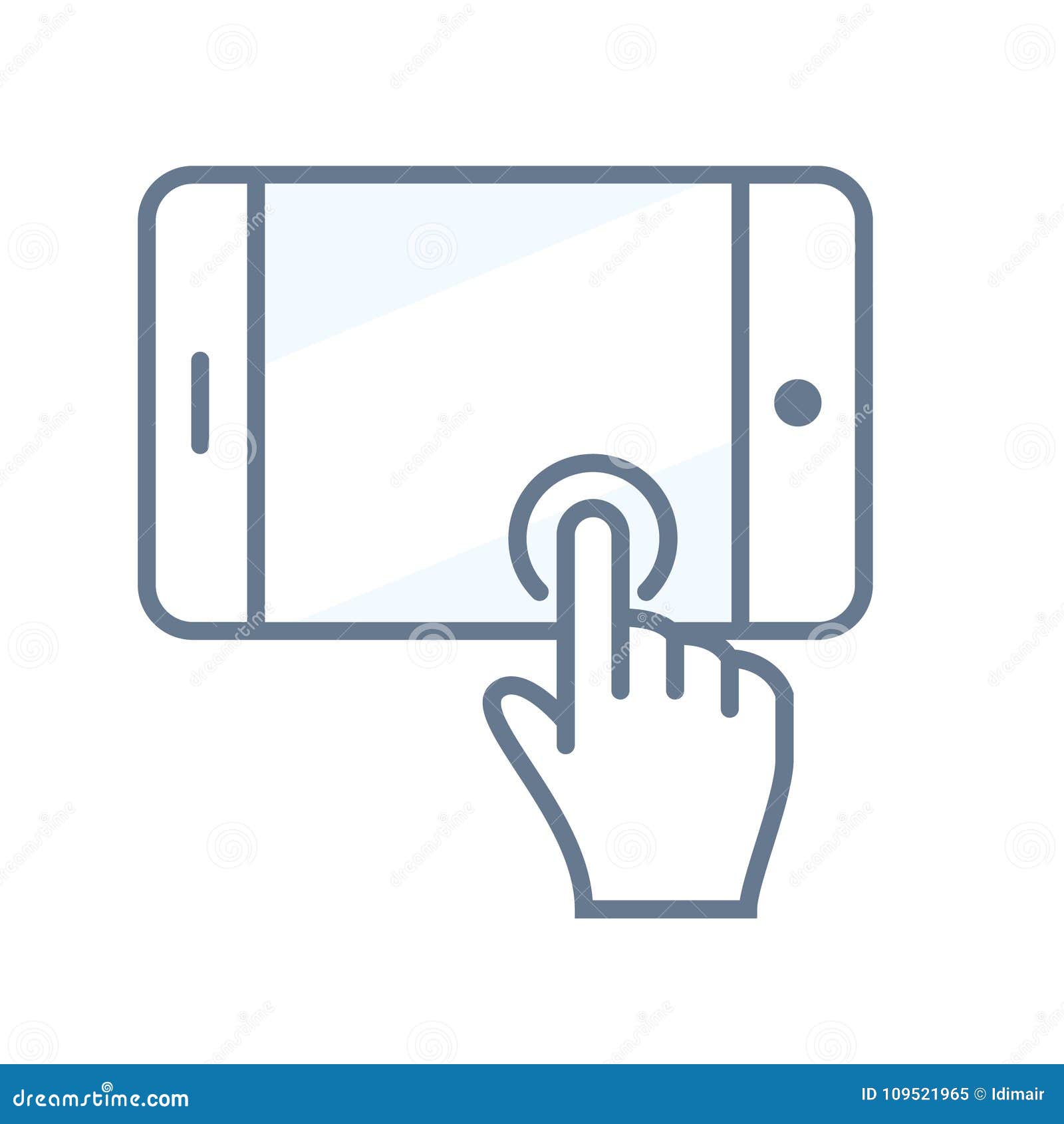 Touchscreen Icon with Tablet or Smartphone. Vector Stock Vector ... Touchscreen Icon with Tablet or Smartphone. Vector Stock Vector ...