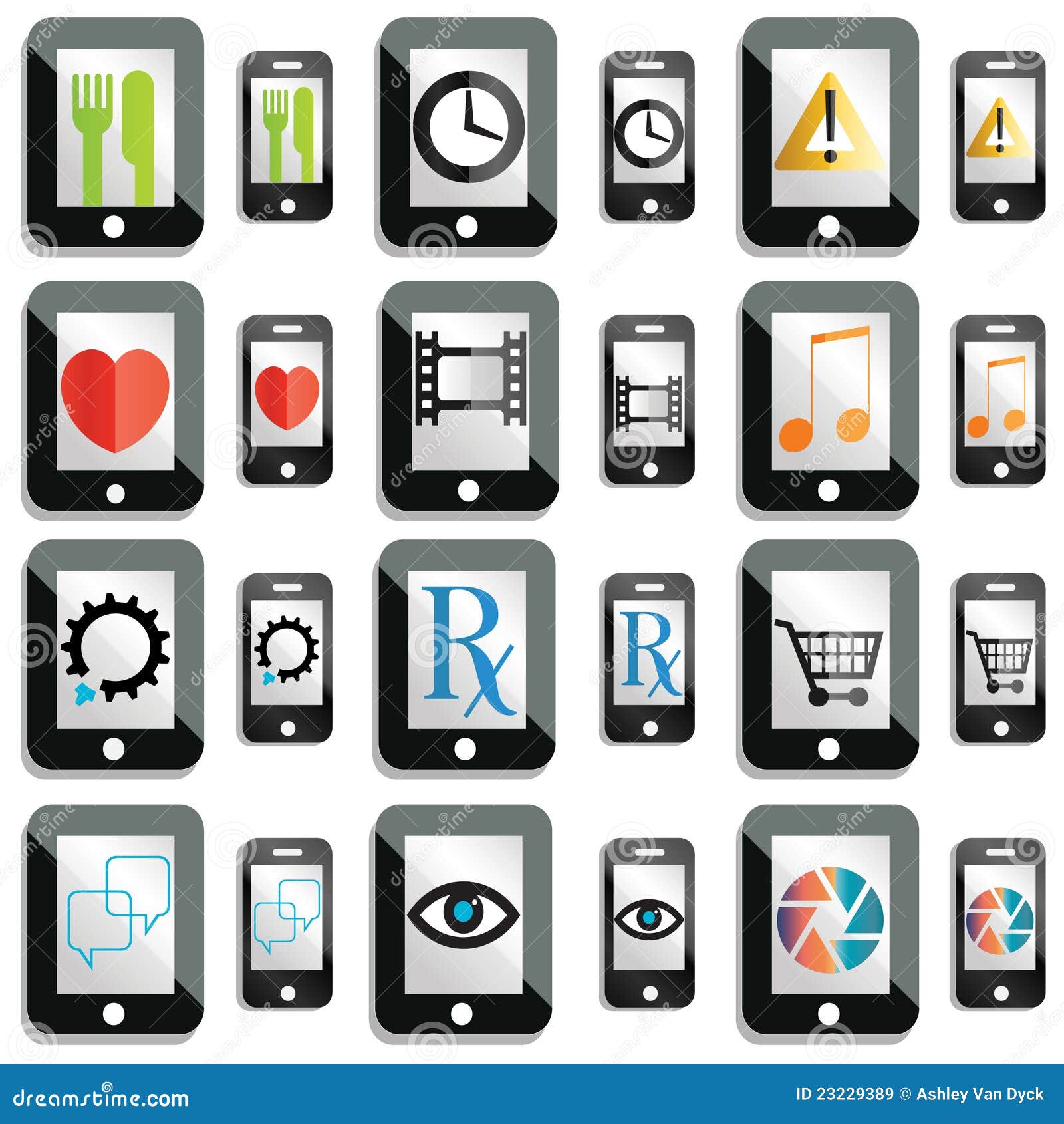 Touchscreen icons stock vector. Illustration of info - 23229389