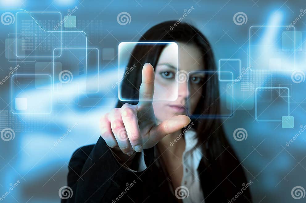 Touchscreen interface stock image. Image of computer - 23192579