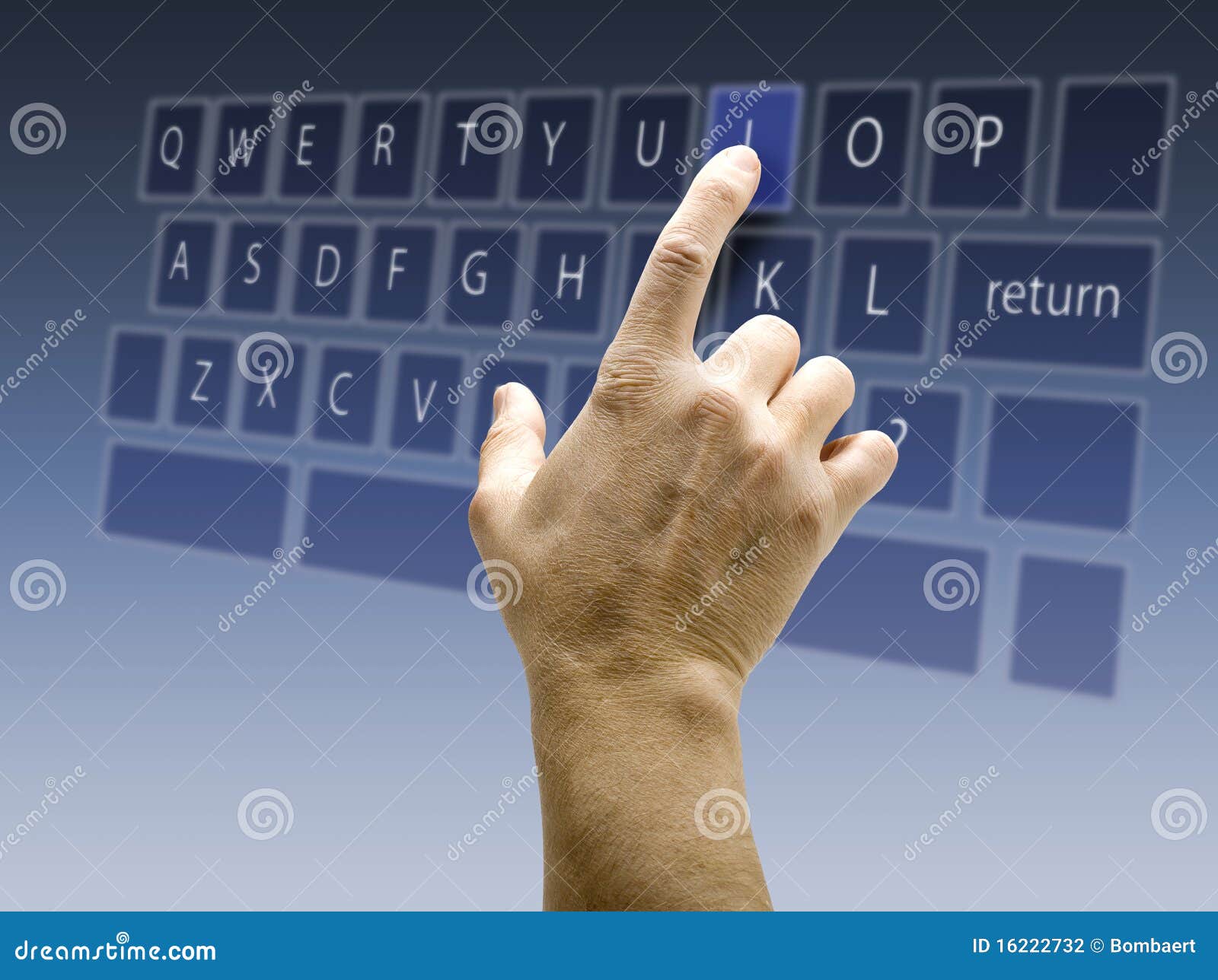 Touchscreen Interface Keyboard QWERTY Stock Photo - Image of click ...