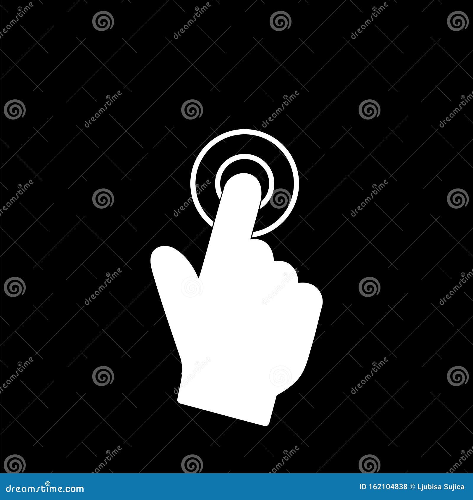 Touchscreen Isolated Icon on Black Background Stock Vector ... Touchscreen Isolated Icon on Black Background Stock Vector ...