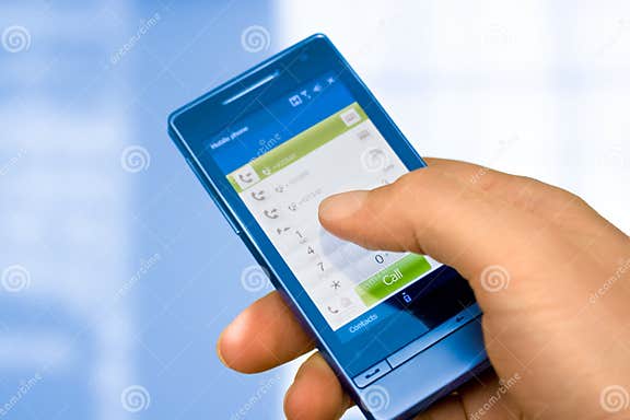Touchscreen mobile stock image. Image of businessman - 19250019
