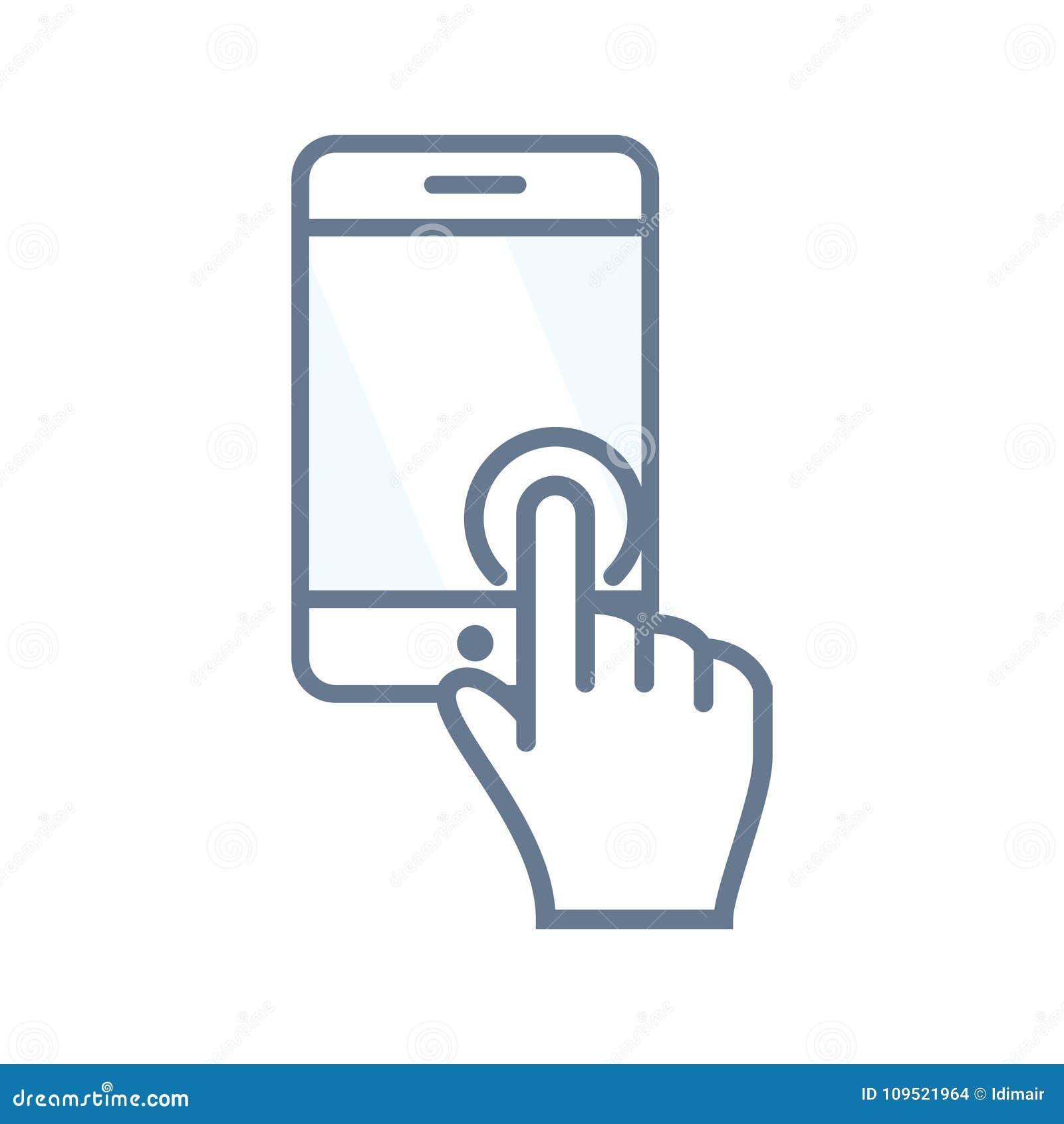 Touchscreen Pictogram Met Tablet of Smartphone Vector Vector ...