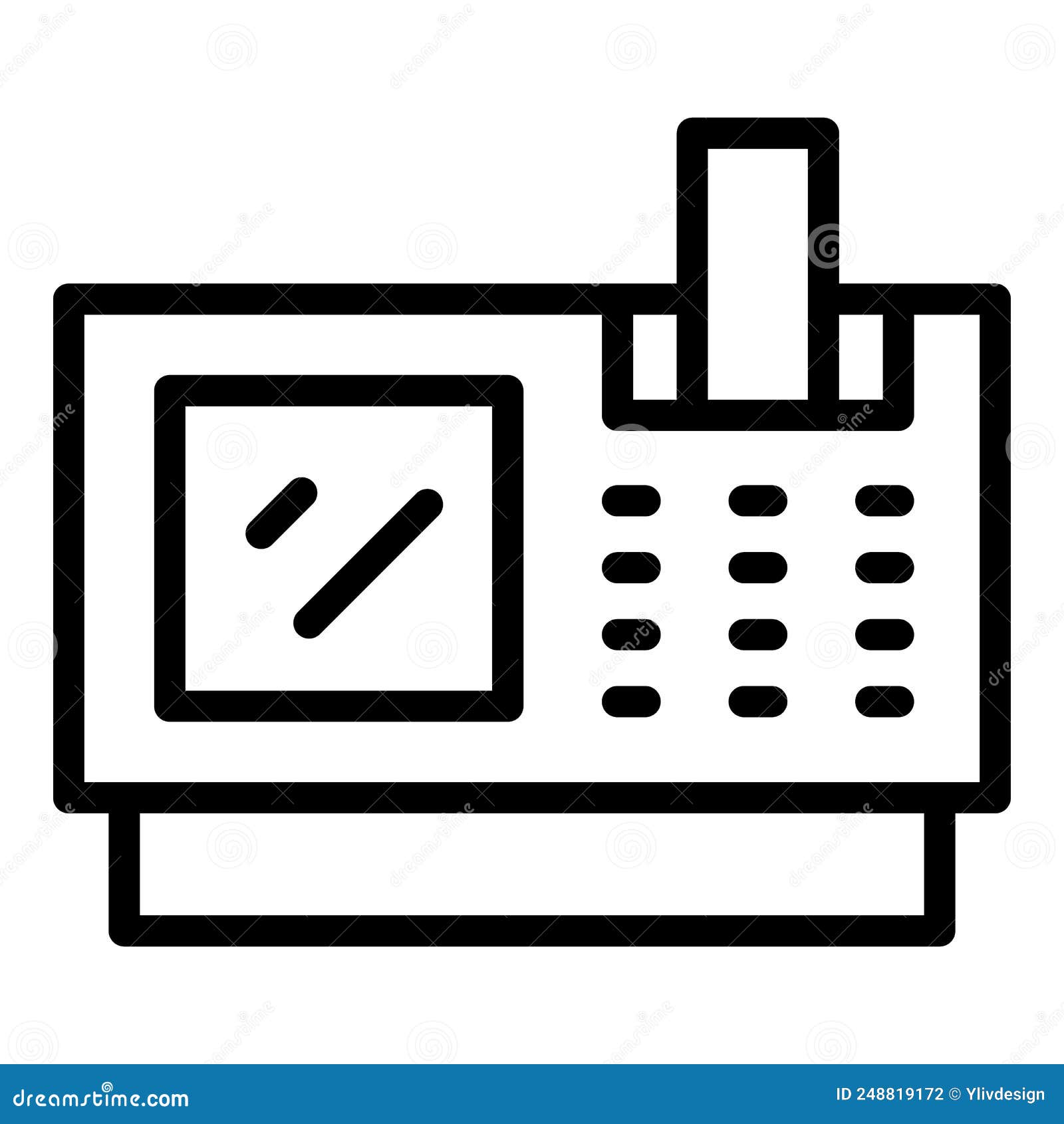 Touchscreen Pos Machine Icon Outline Vector. Store Screen Stock Vector ...