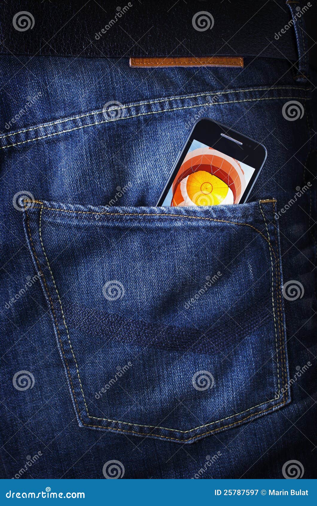 Touchscreen Smartphone/cellphone in Jeans Poket Stock Image - Image of ...