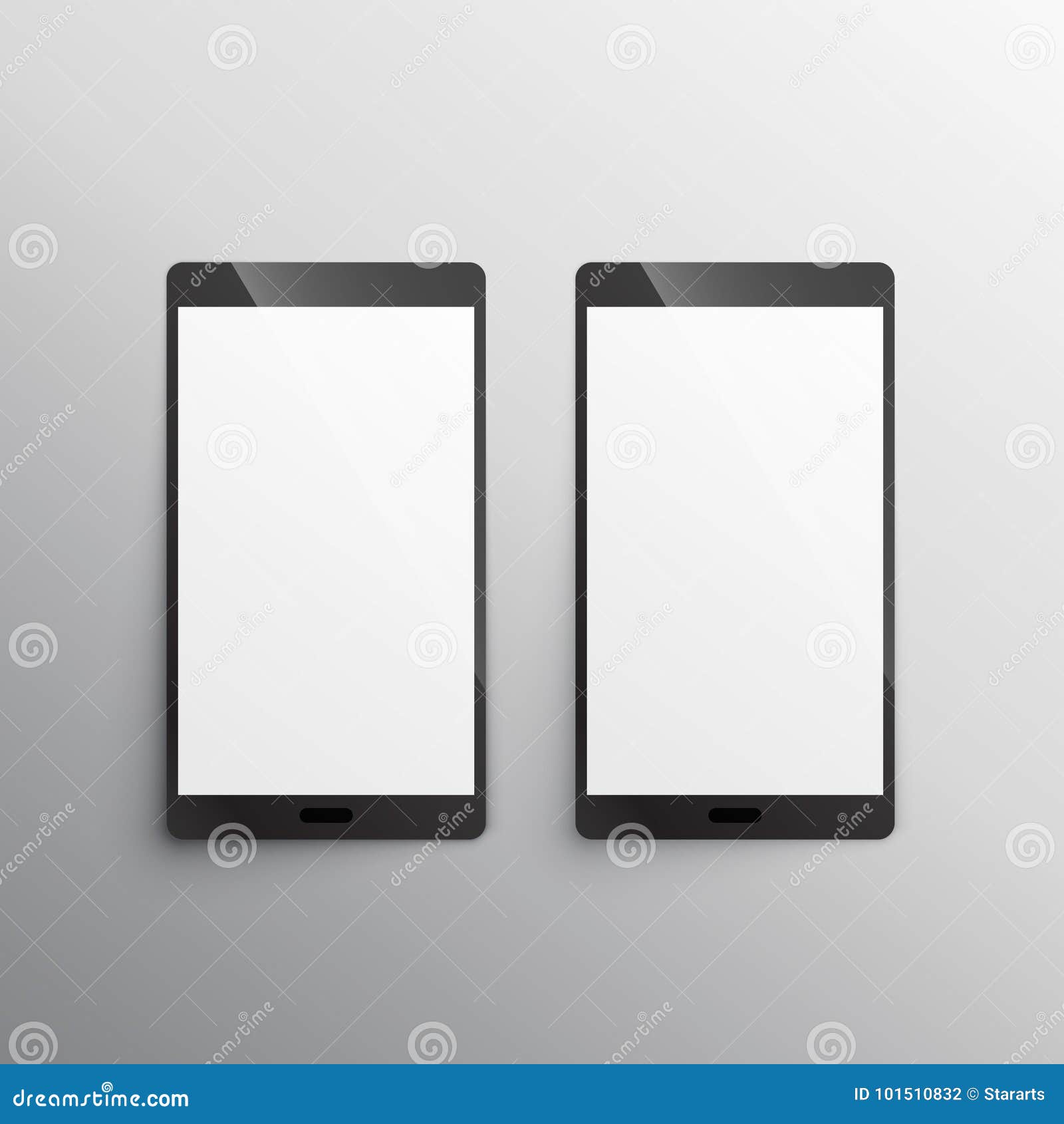 Touchscreen Smartphone Mockup Template Stock Vector - Illustration of ...