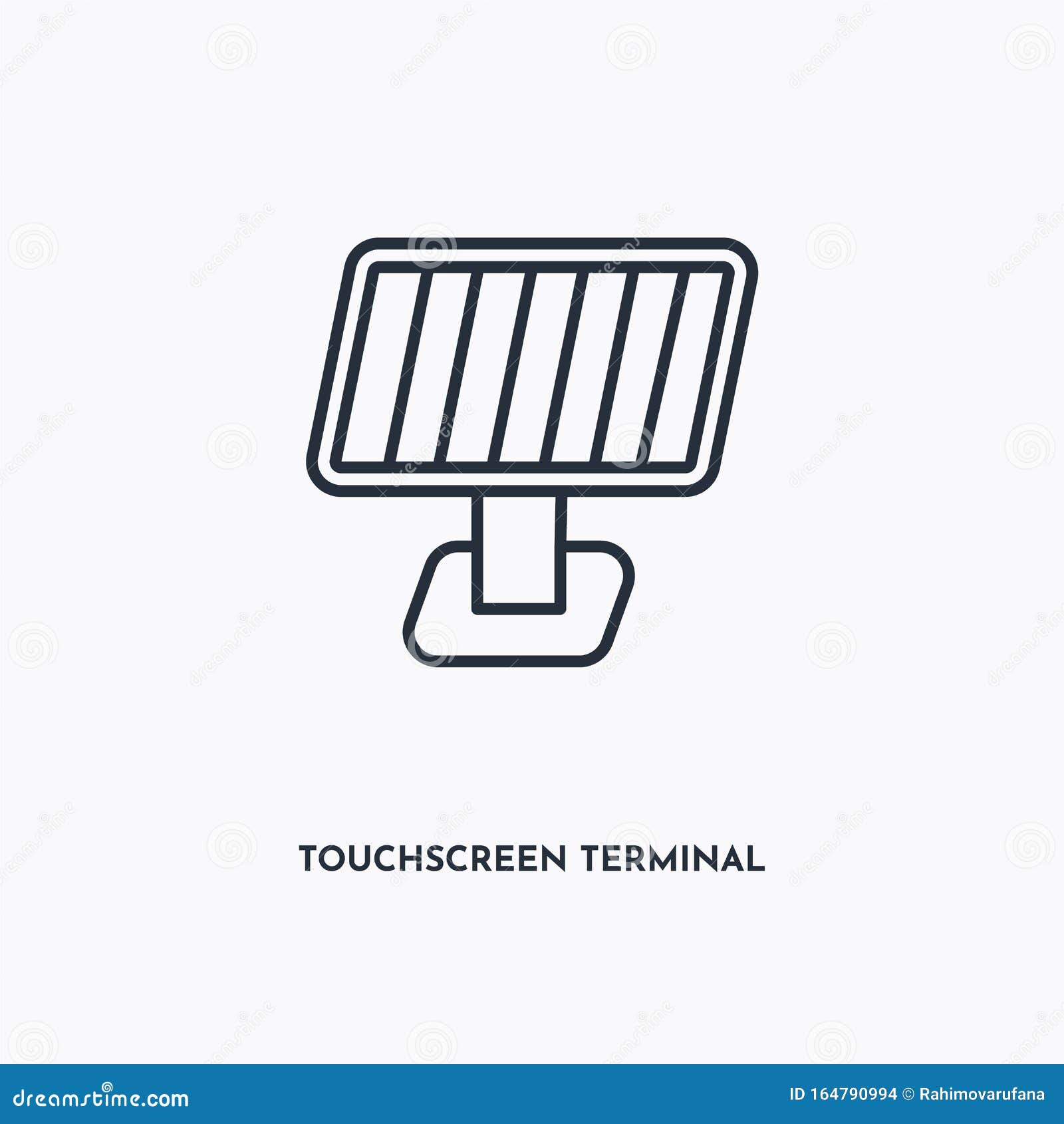 Touchscreen Terminal Outline Icon. Simple Linear Element Illustration ...