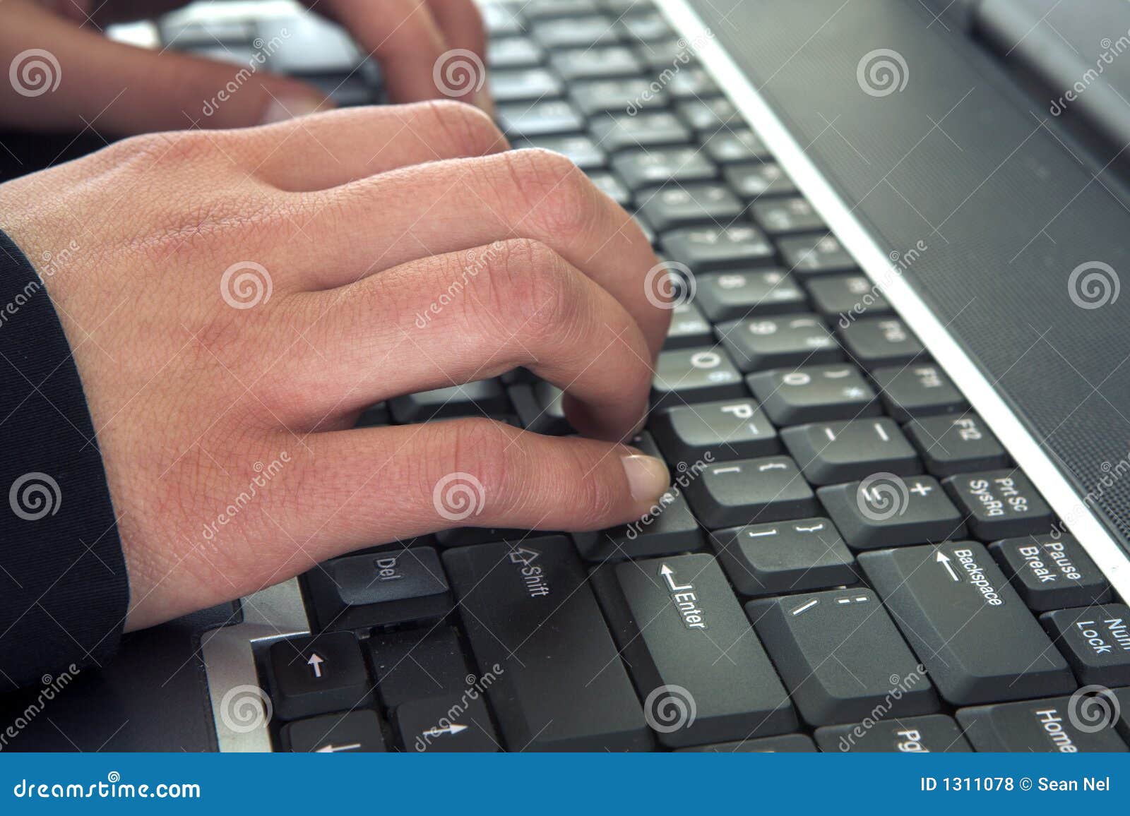 Touchtype stock photo. Image of typing, buttons, computer - 1311078