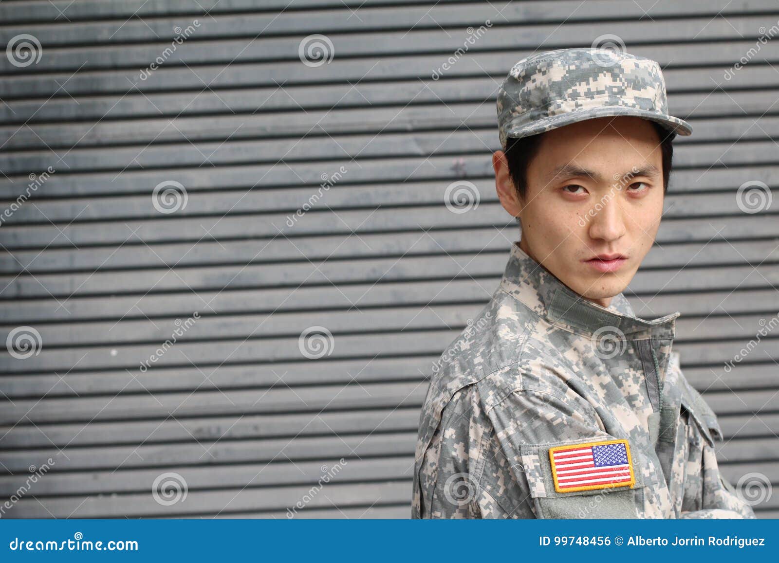Tough Asian Army Soldier Close Up Stock Photo - Image of armed ...