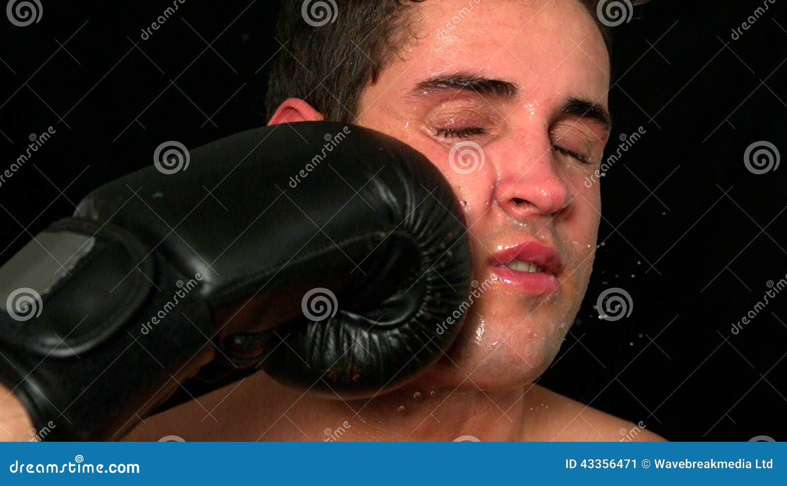Tough Boxer Taking a Punch To the Face Stock Video - Video of person ...
