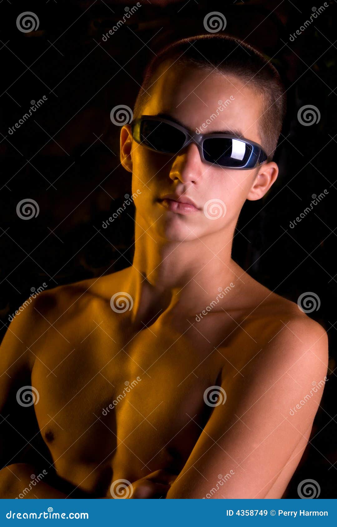 Tough guy stock image. Image of black, sunglasses, yellow - 4358749