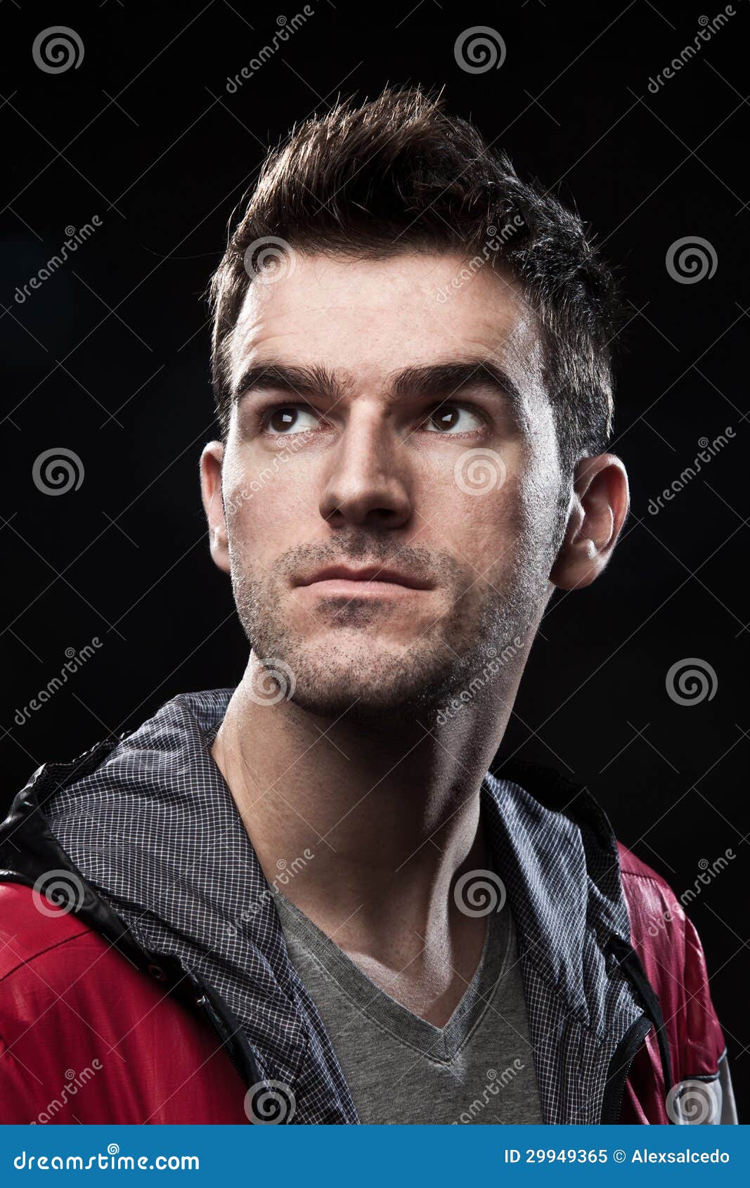 Tough guy stock image. Image of head, black, casual, cool - 29949365