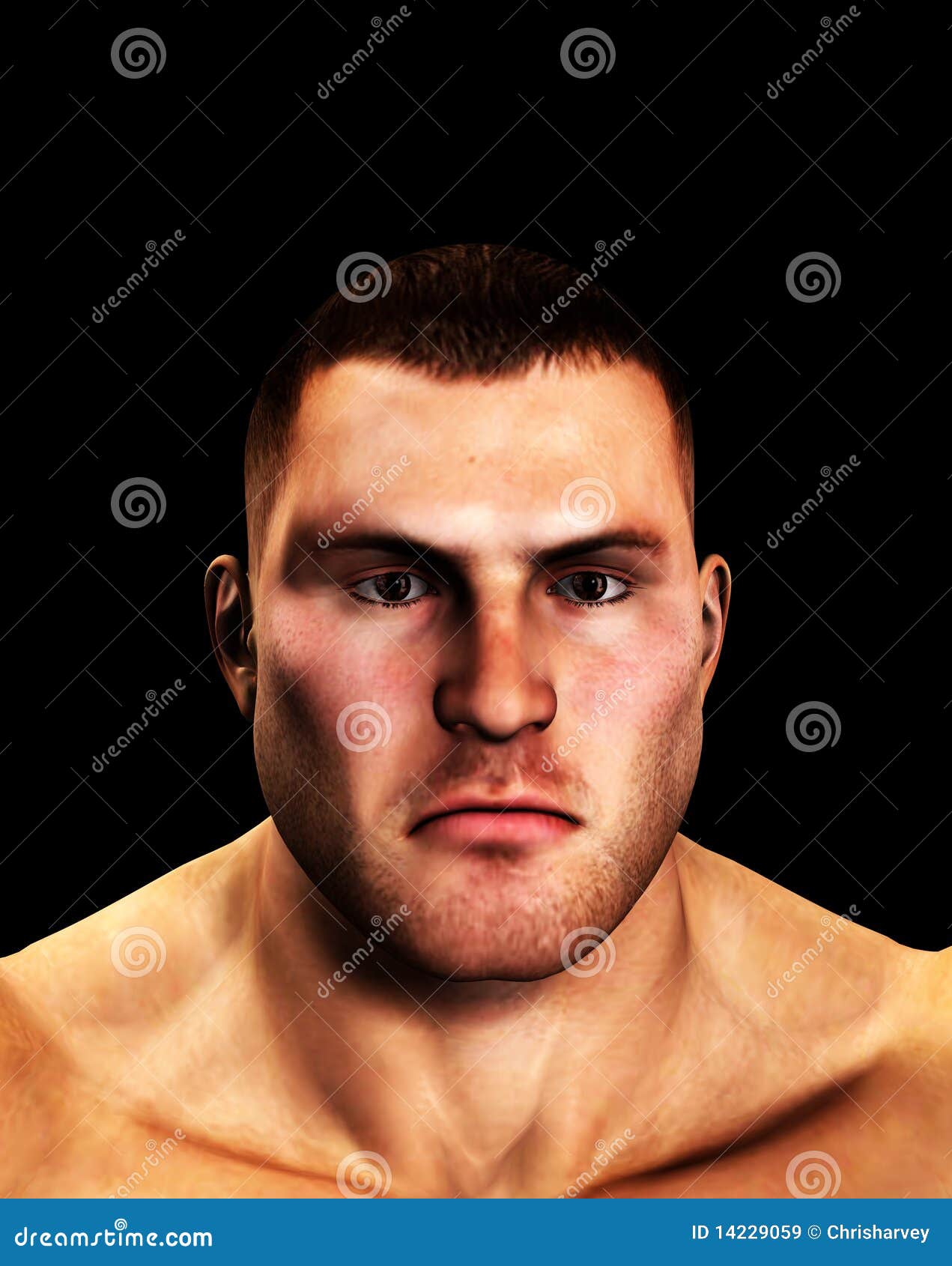 Tough Mans Face stock image. Image of male, expression - 14229059