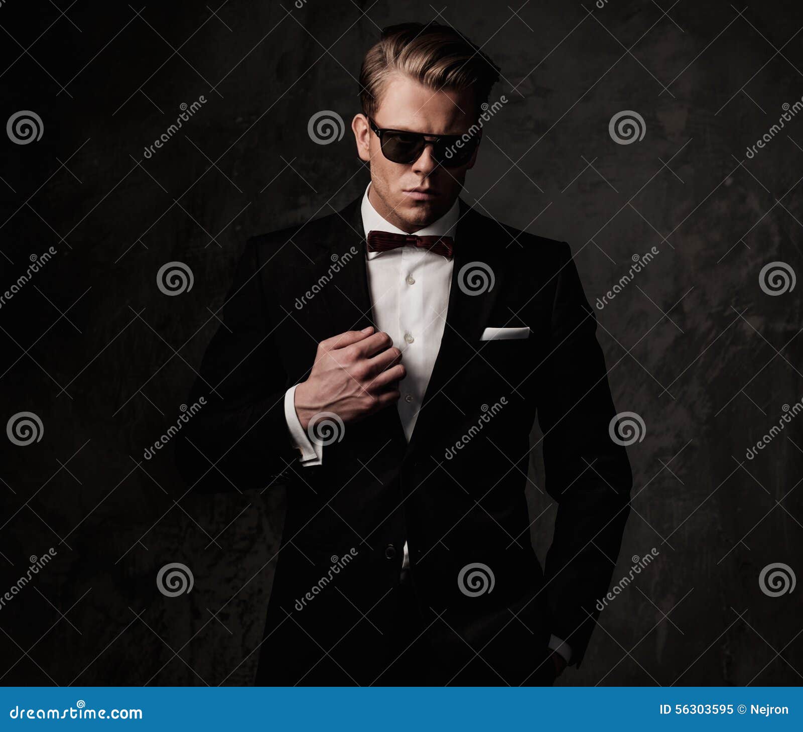 Sharp Dressed Black Man Hand On Chin Stock Image | CartoonDealer.com ...