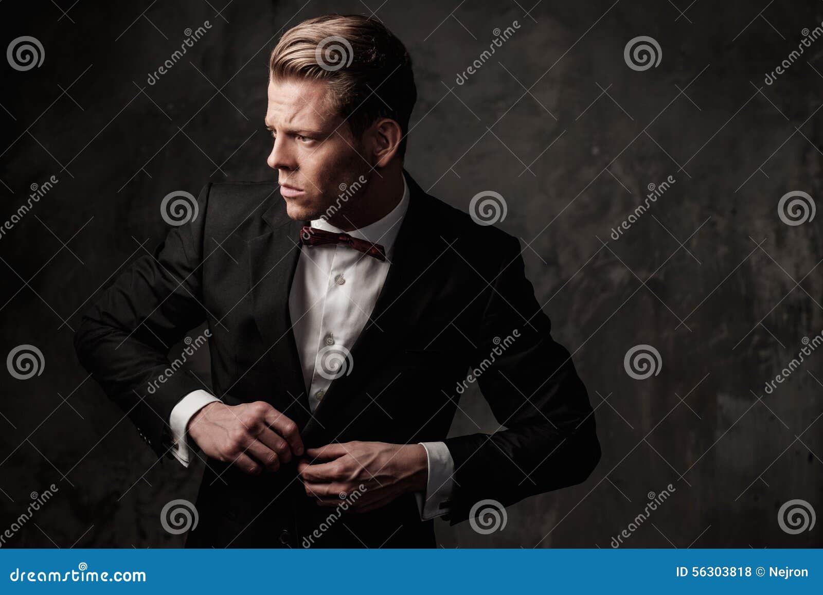 Sharp Dressed Black Man Hand On Chin Stock Image | CartoonDealer.com ...