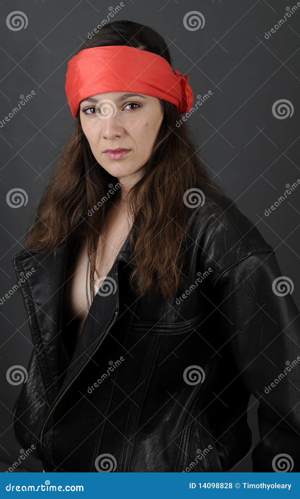 Tough Woman stock photo. Image of woman, urban, leather - 14098828