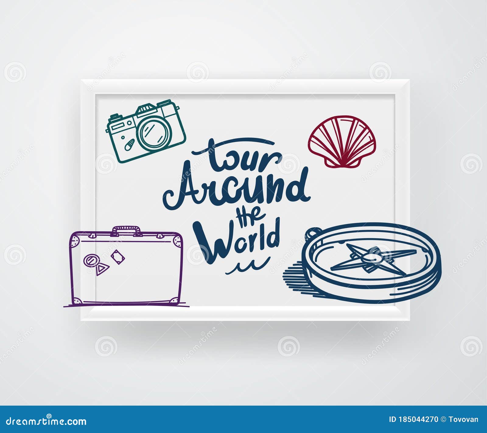 Tour Around the World Concept Stock Vector - Illustration of festive ...