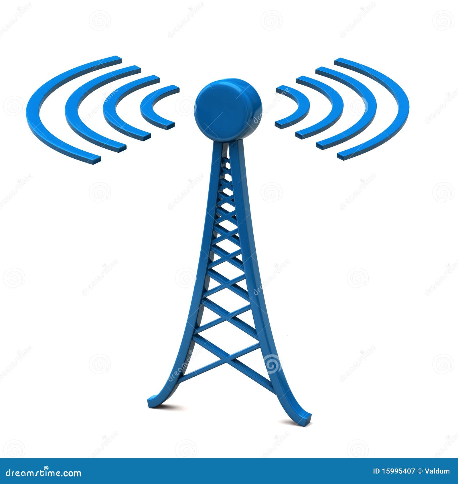 Tour avec les ondes radio illustration stock. Illustration du ...