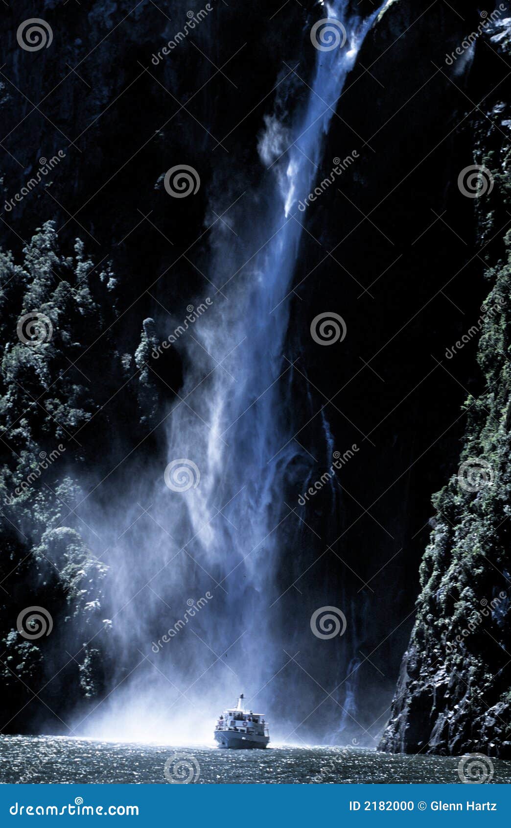 Tour boat near waterfall stock photo. Image of boat, streaming - 2182000