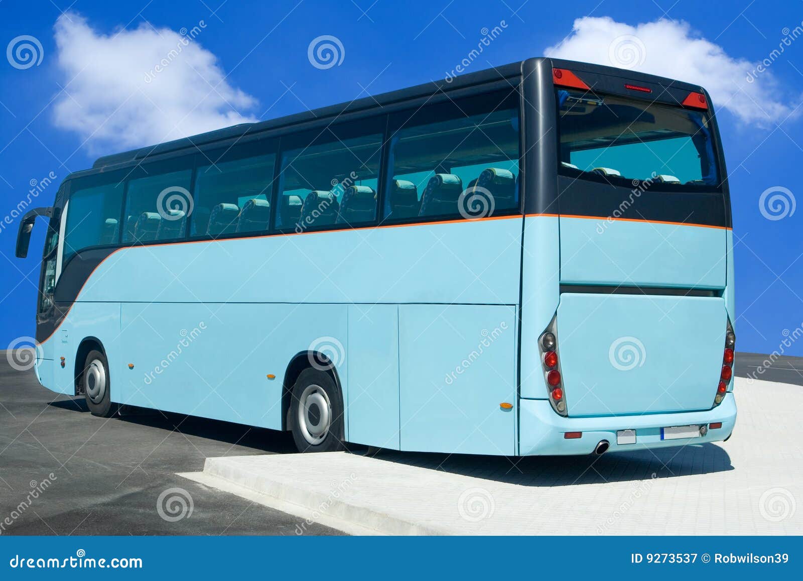 Blue Tour Bus Stock Photography | CartoonDealer.com #7827098