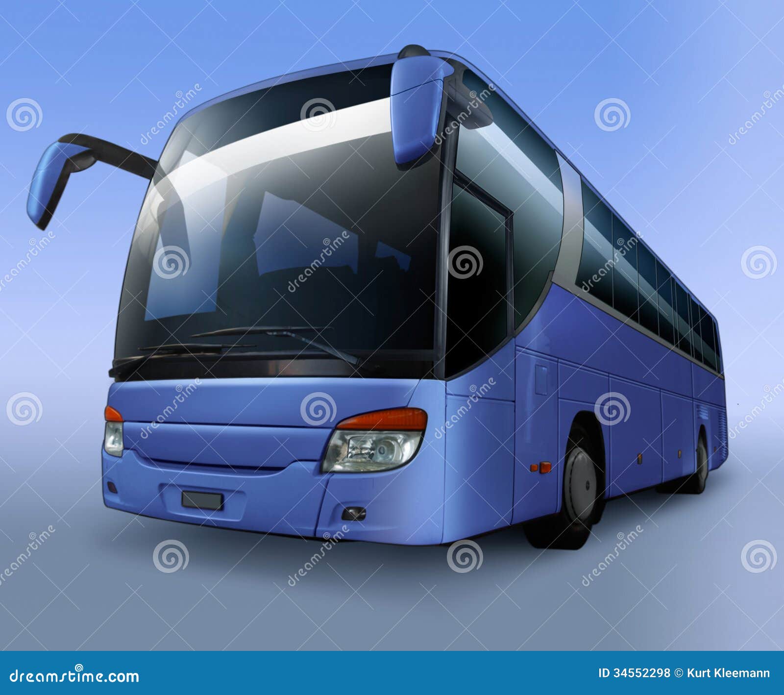 Tour Bus stock illustration. Illustration of road, passengers - 34552298
