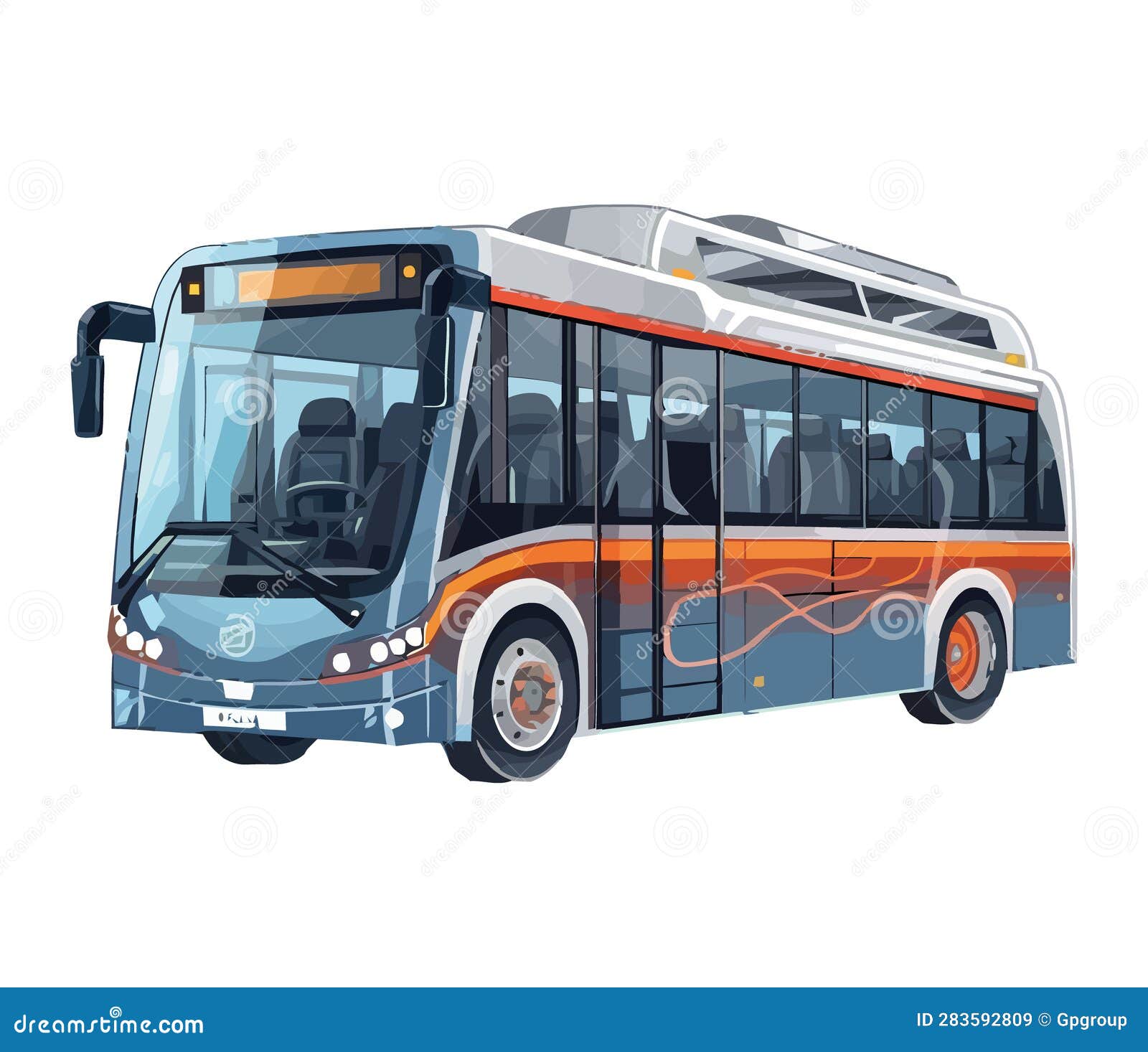 Tour bus illustration stock vector. Illustration of business - 283592809