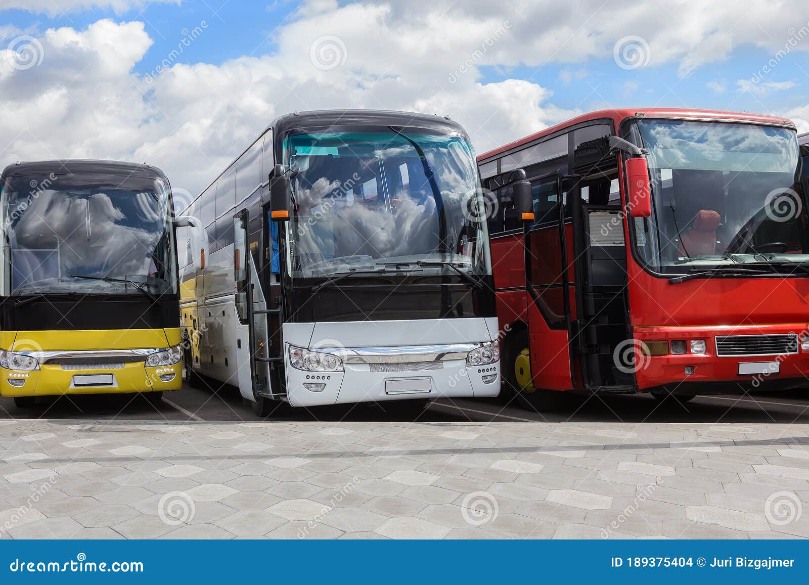 Tour Buses at the Bus Station Stock Photo - Image of passenger, modern ...