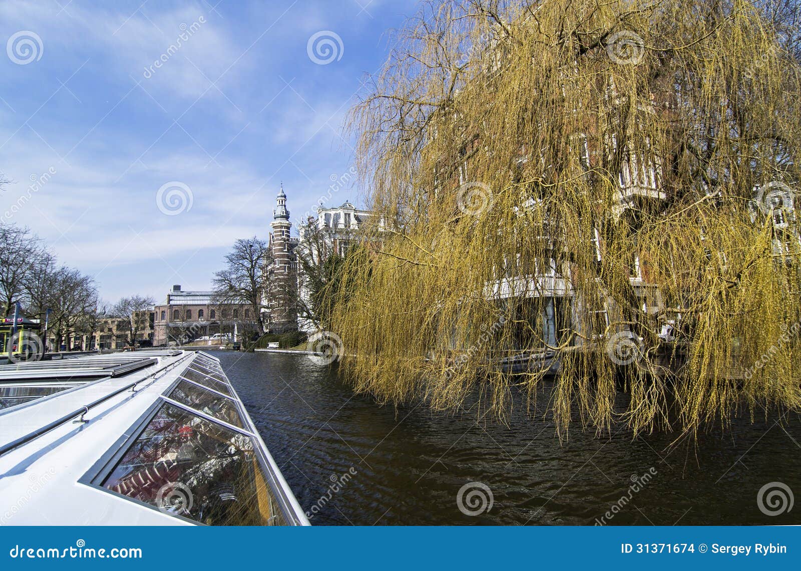 Tour through the Channel in Amsterdam. Stock Photo - Image of ...