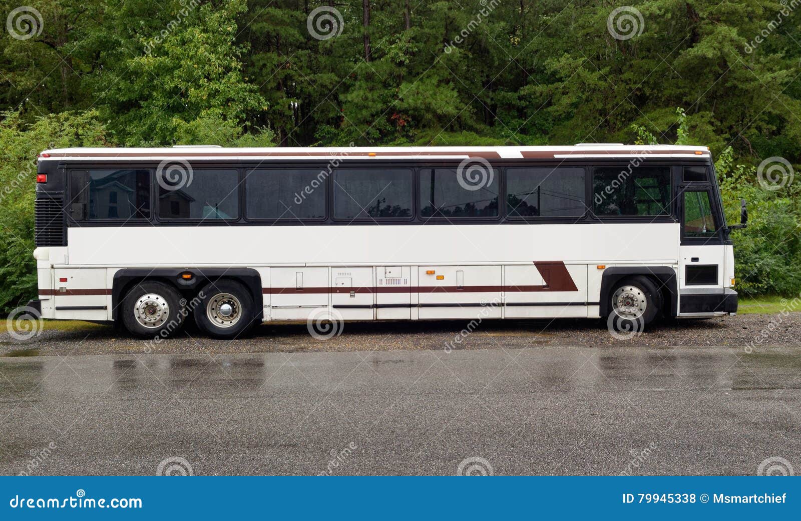 Tour Charter Bus stock photo. Image of rain, front, passenger - 79945338