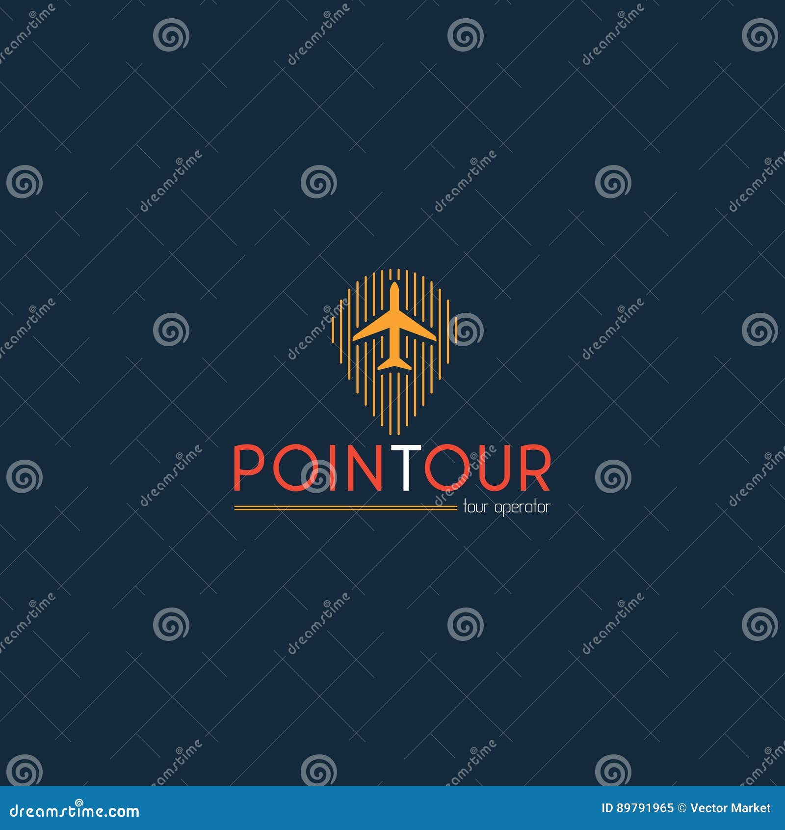 Tour Company Logos Created From Green Navigation And Airplane Vector ...