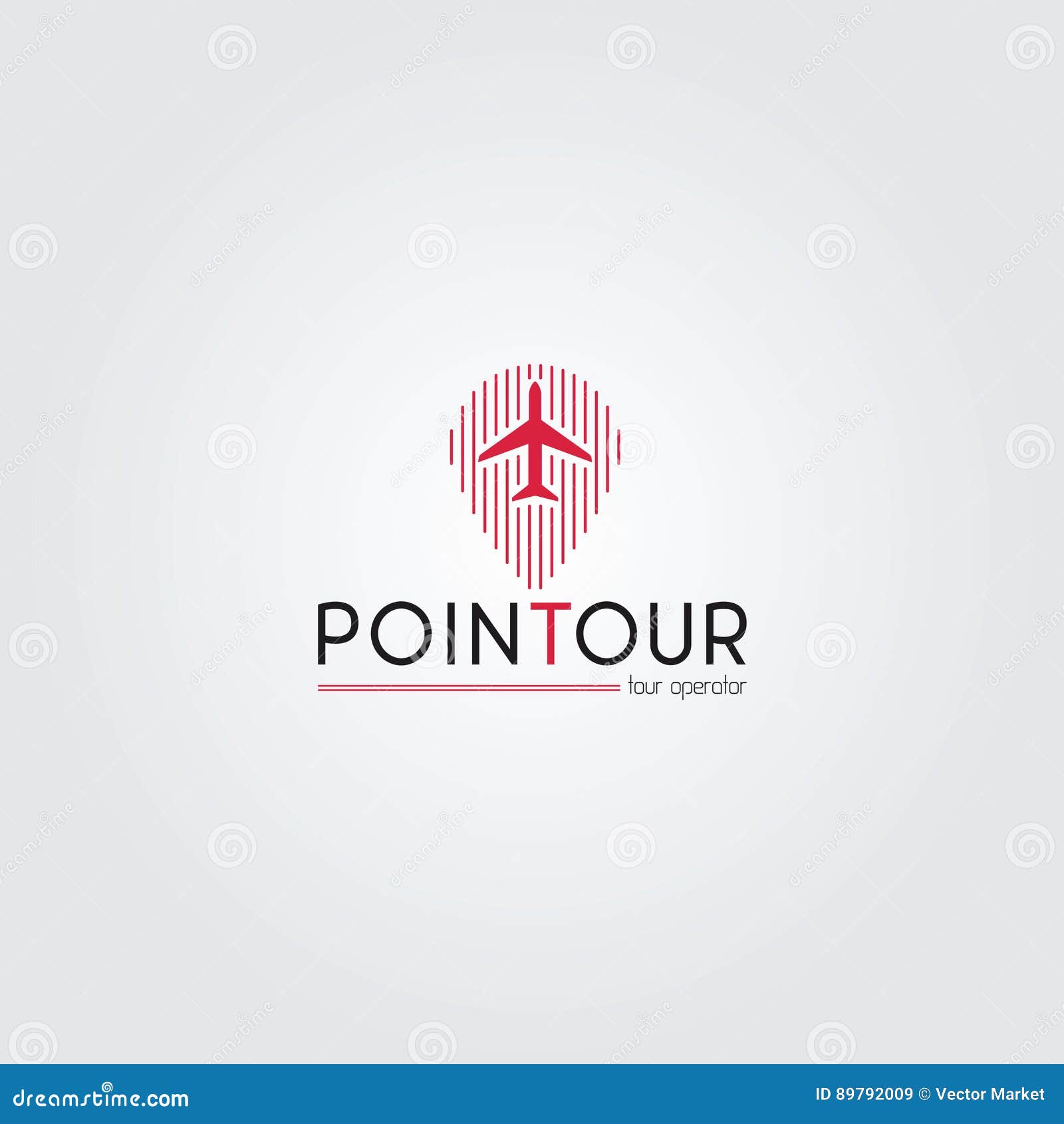 Tour Company Logos Created from Red Navigation and Airplane Vector ...