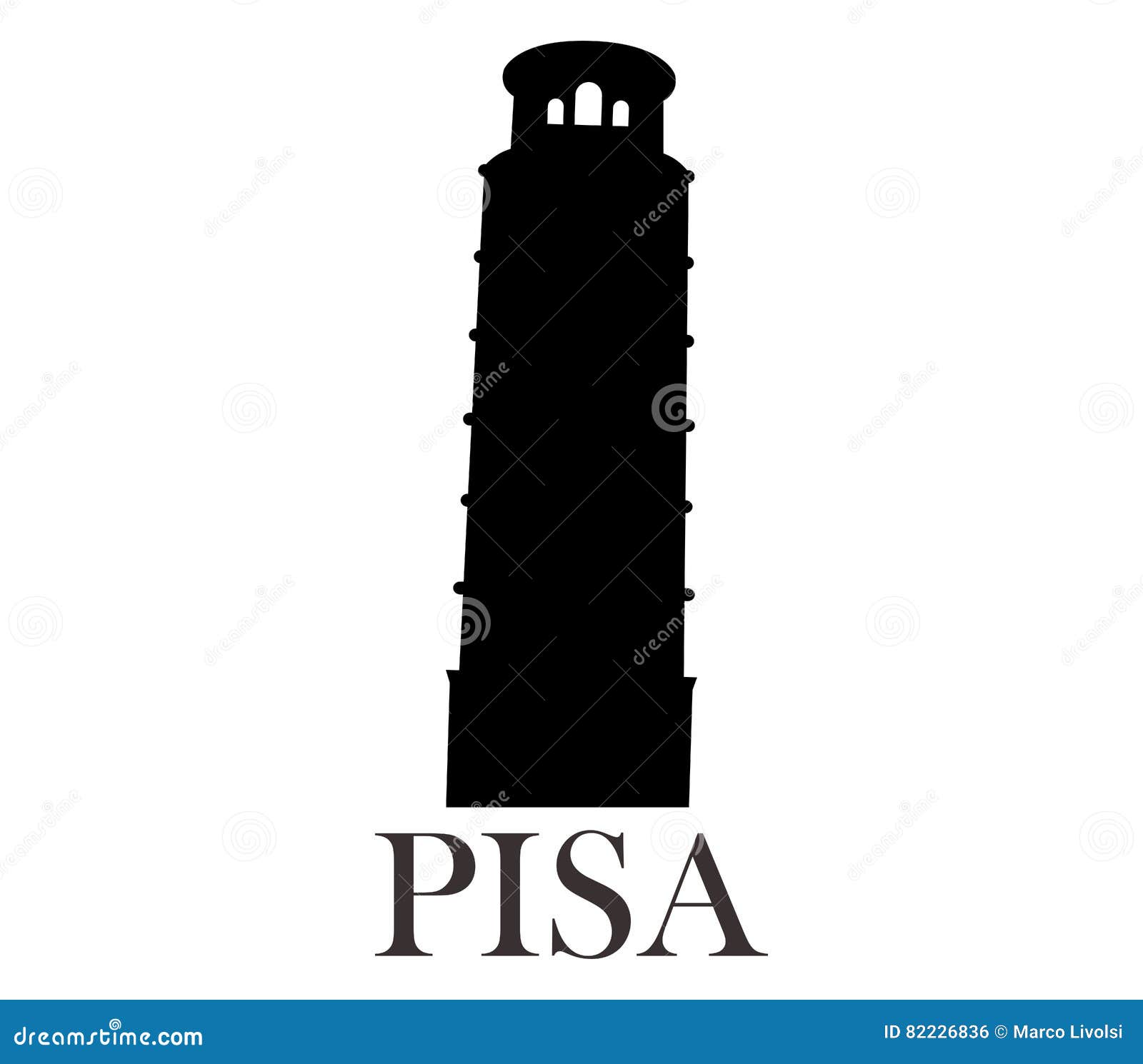 Tour d'icône de Pise illustration stock. Illustration du europe - 82226836