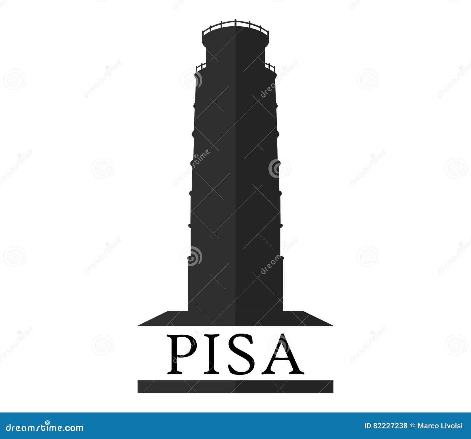 Tour d'icône de Pise illustration stock. Illustration du culture - 82227238