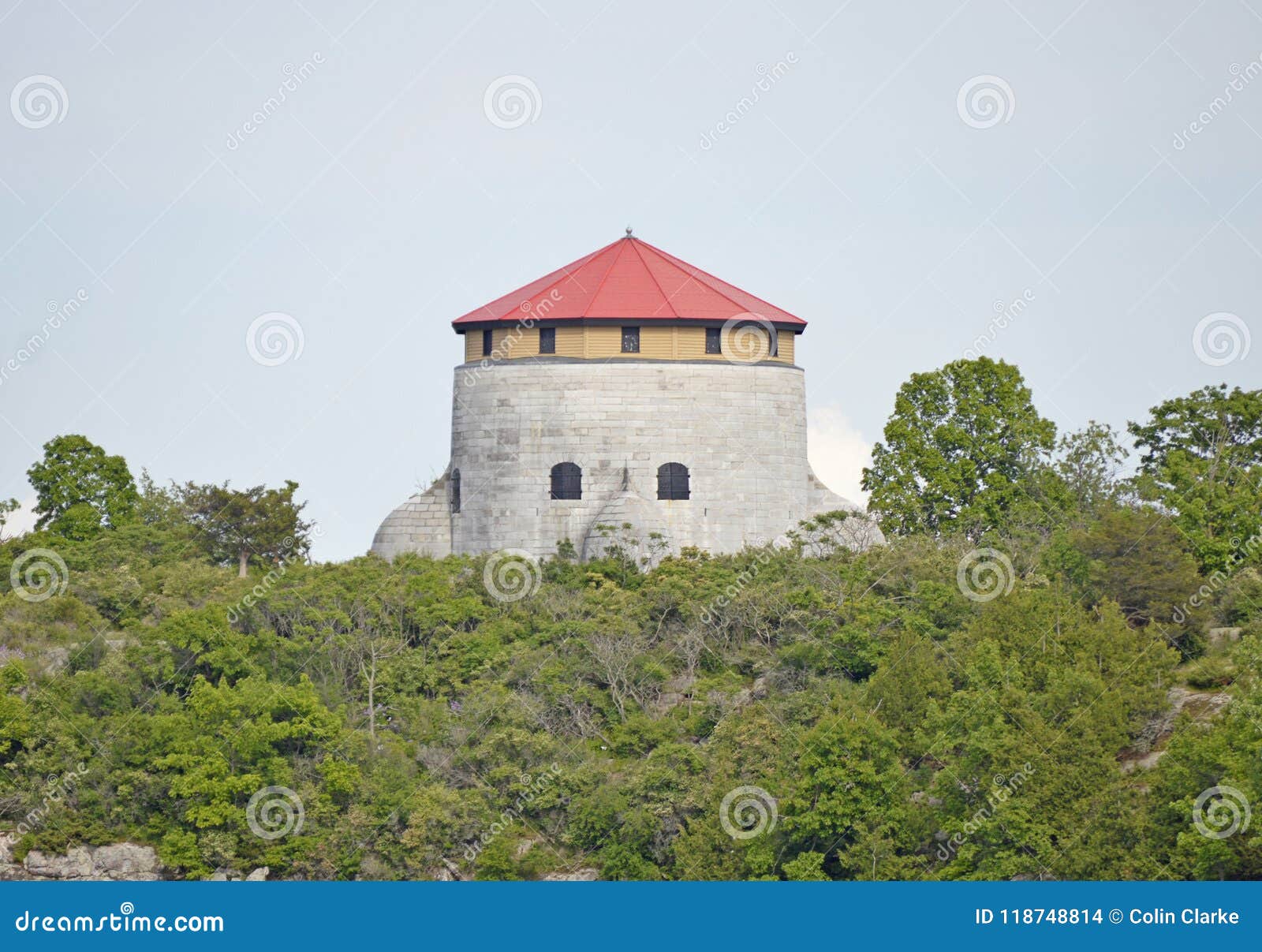 Tour De Martello - Construite Chez Cedar Island Photo stock - Image du ...