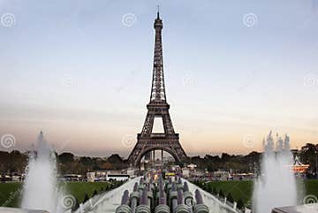 Tour Eiffel at the Evening - Paris Stock Image - Image of green, france ...