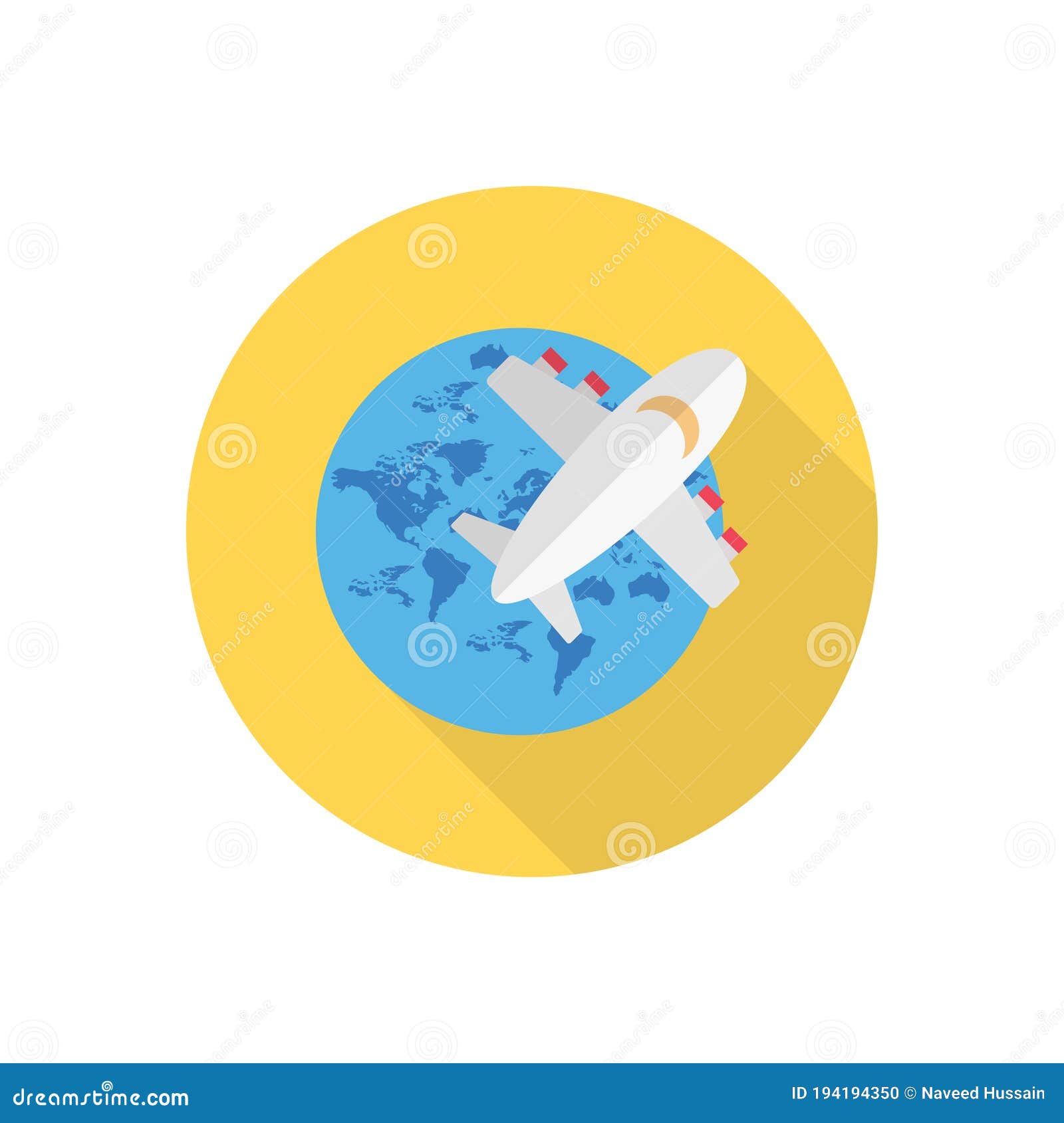Tour flat color icon stock vector. Illustration of paper - 194194350