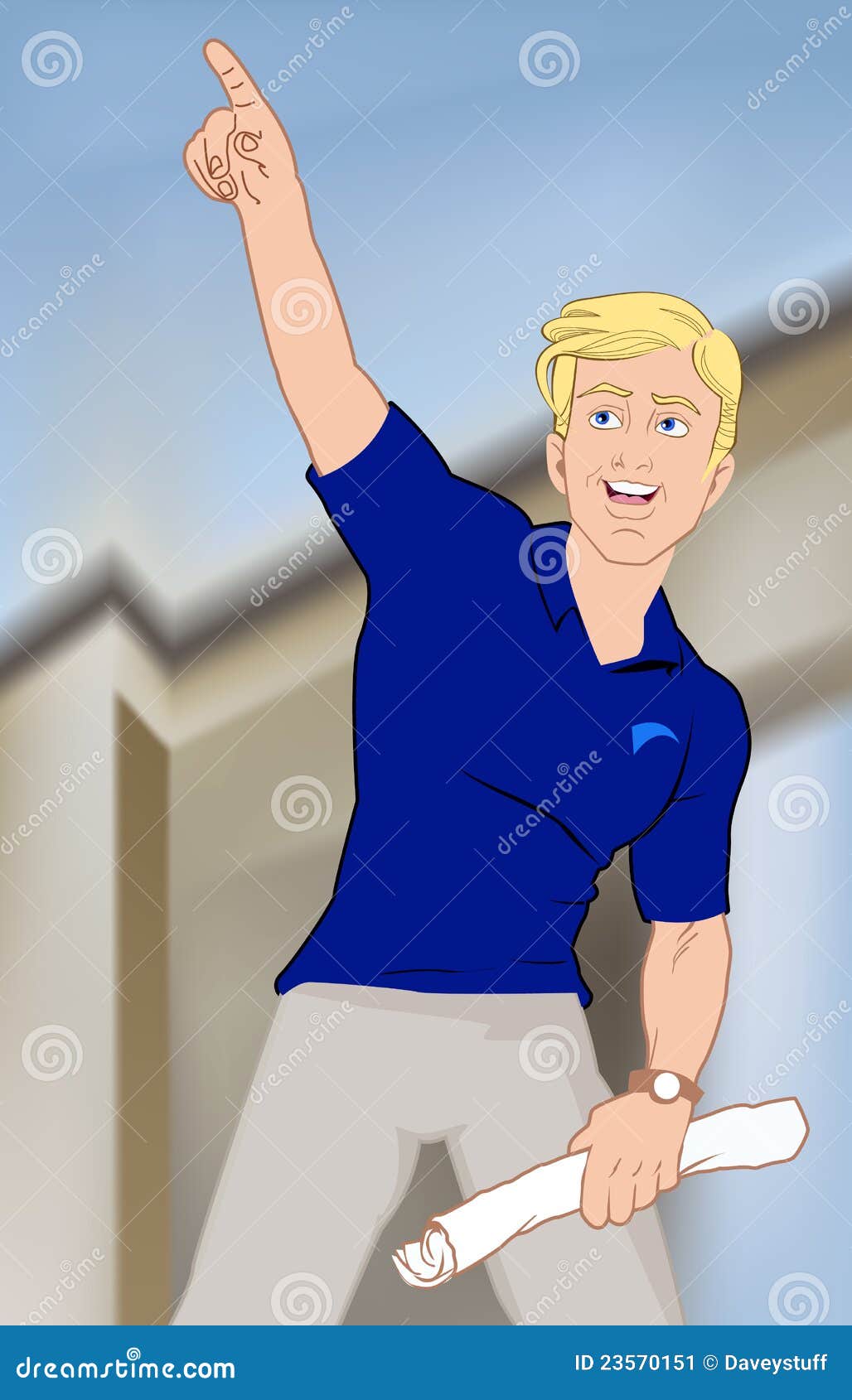 Tour Guide Cartoon Vector | CartoonDealer.com #12397691