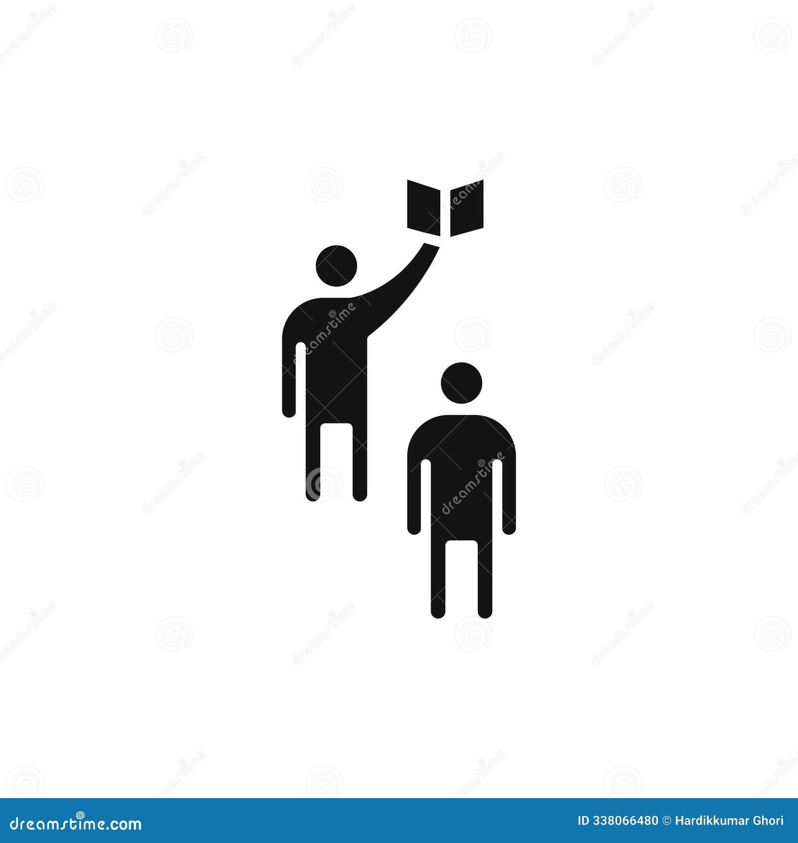 Tour Guide People Icon Isolated on White Background Stock Vector ...