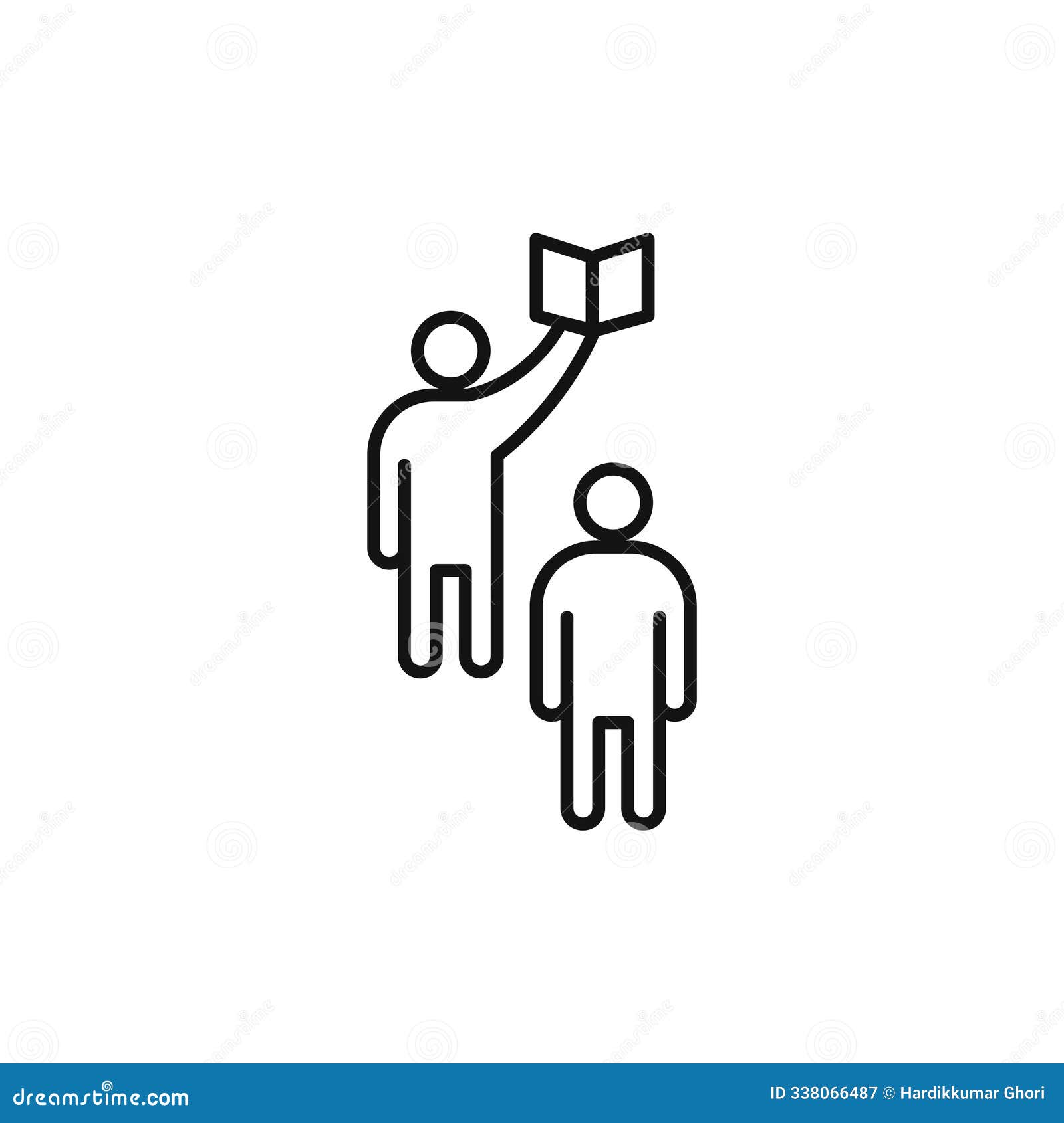 Tour Guide People Icon Isolated on White Background Stock Vector ...