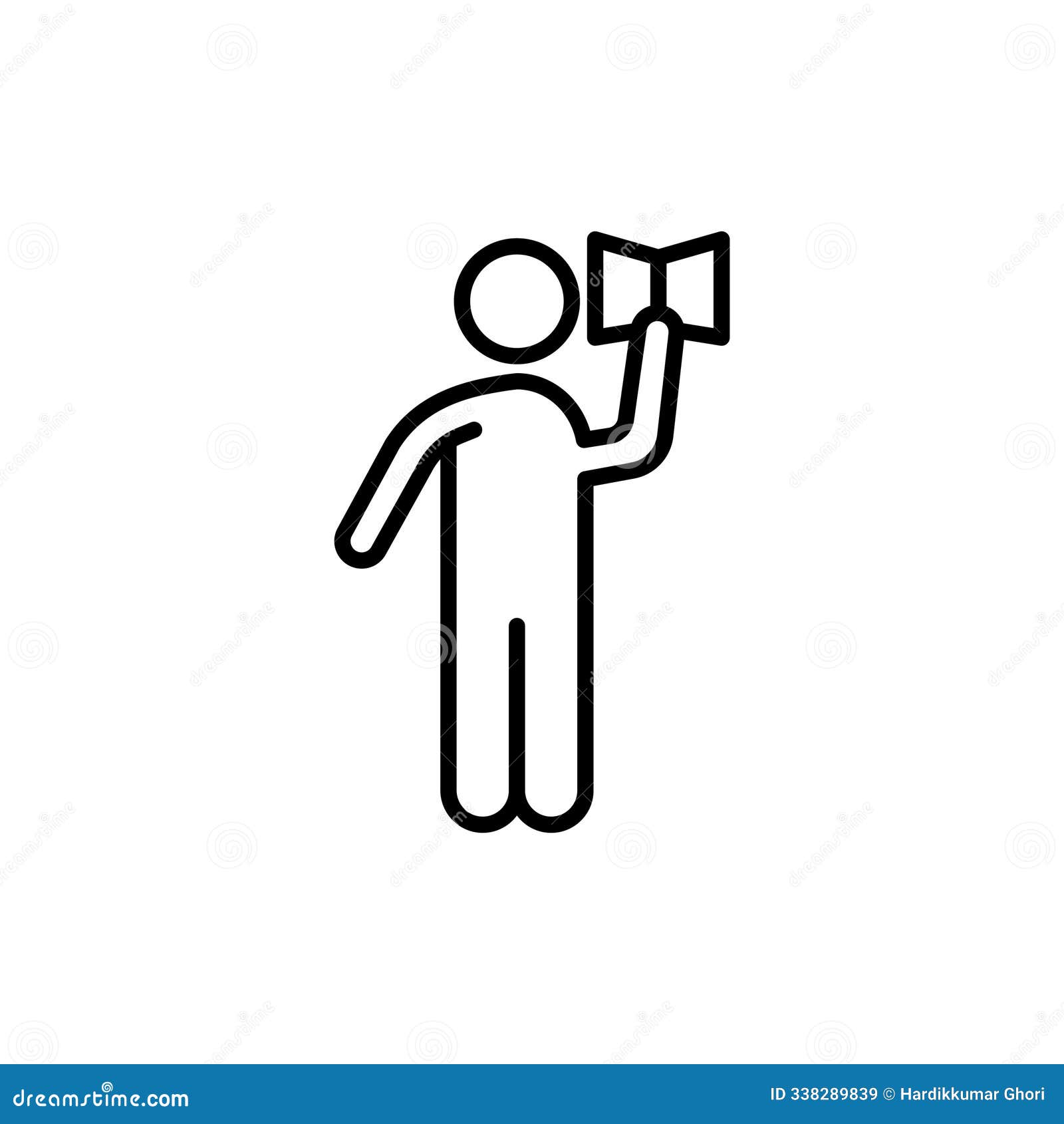 Tour Guide People Icon Isolated on White Background Stock Vector ...