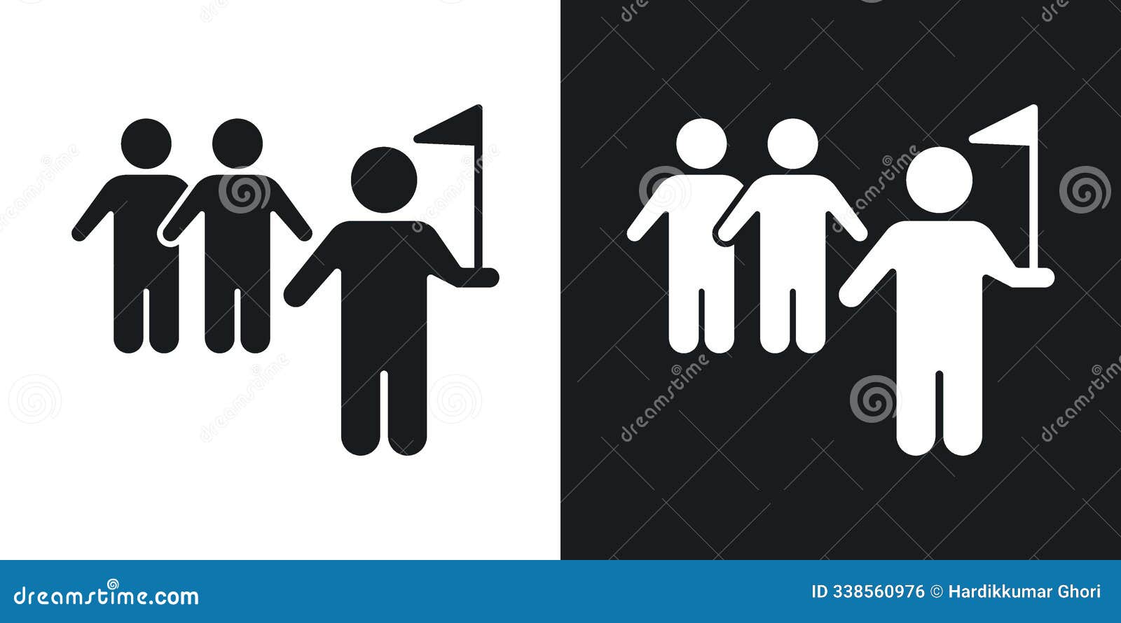 Tour Guide People Icon Isolated on White Background Stock Vector ...