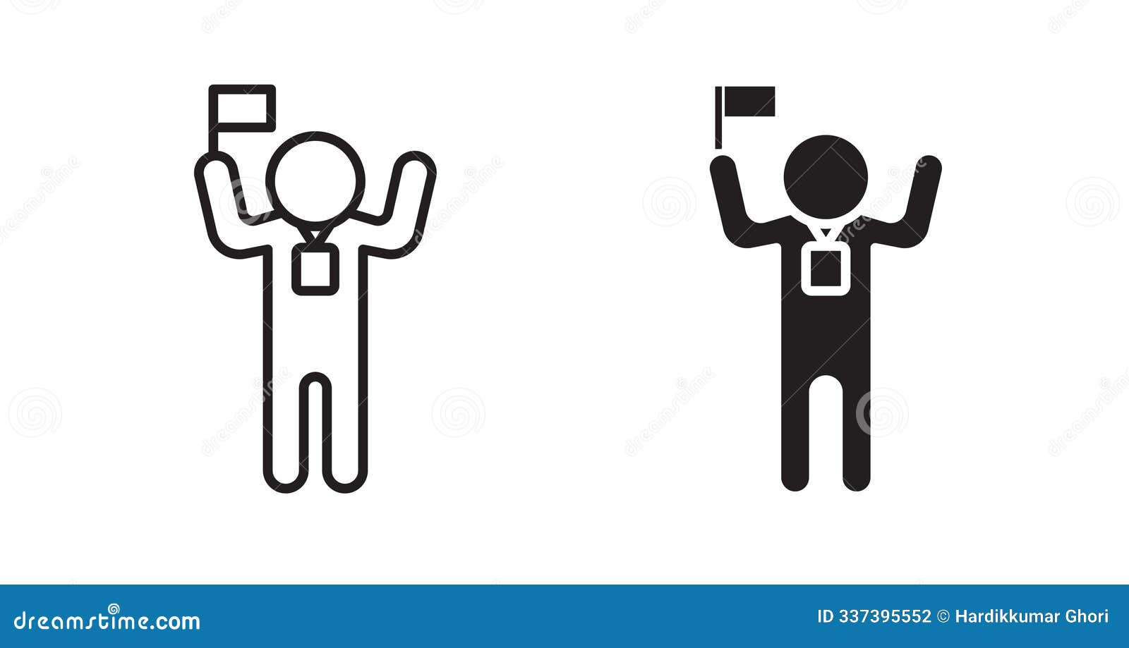 Tour Guide Thin Line Vector Icon Set Stock Illustration - Illustration ...