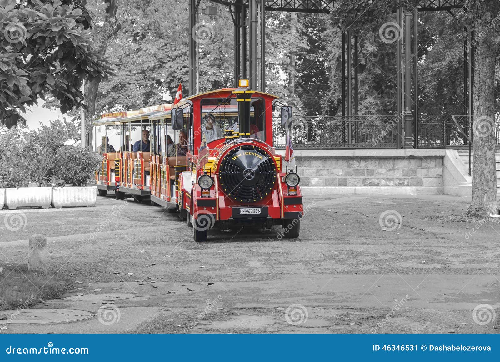 Tour Mini-train in the Park Geneva Editorial Photo - Image of ...