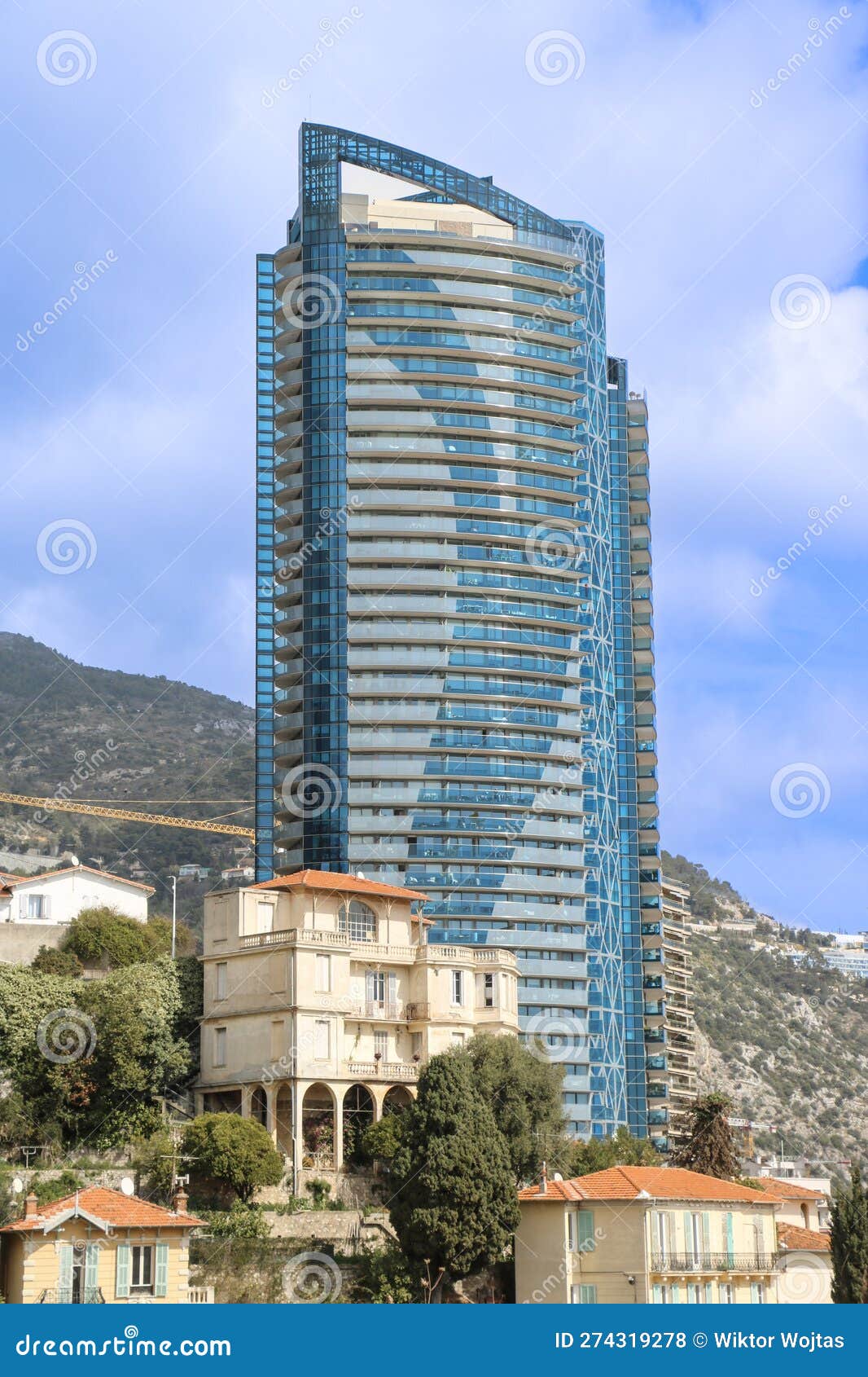Tour Odeon, Monaco editorial stock photo. Image of beausoleil - 274319278