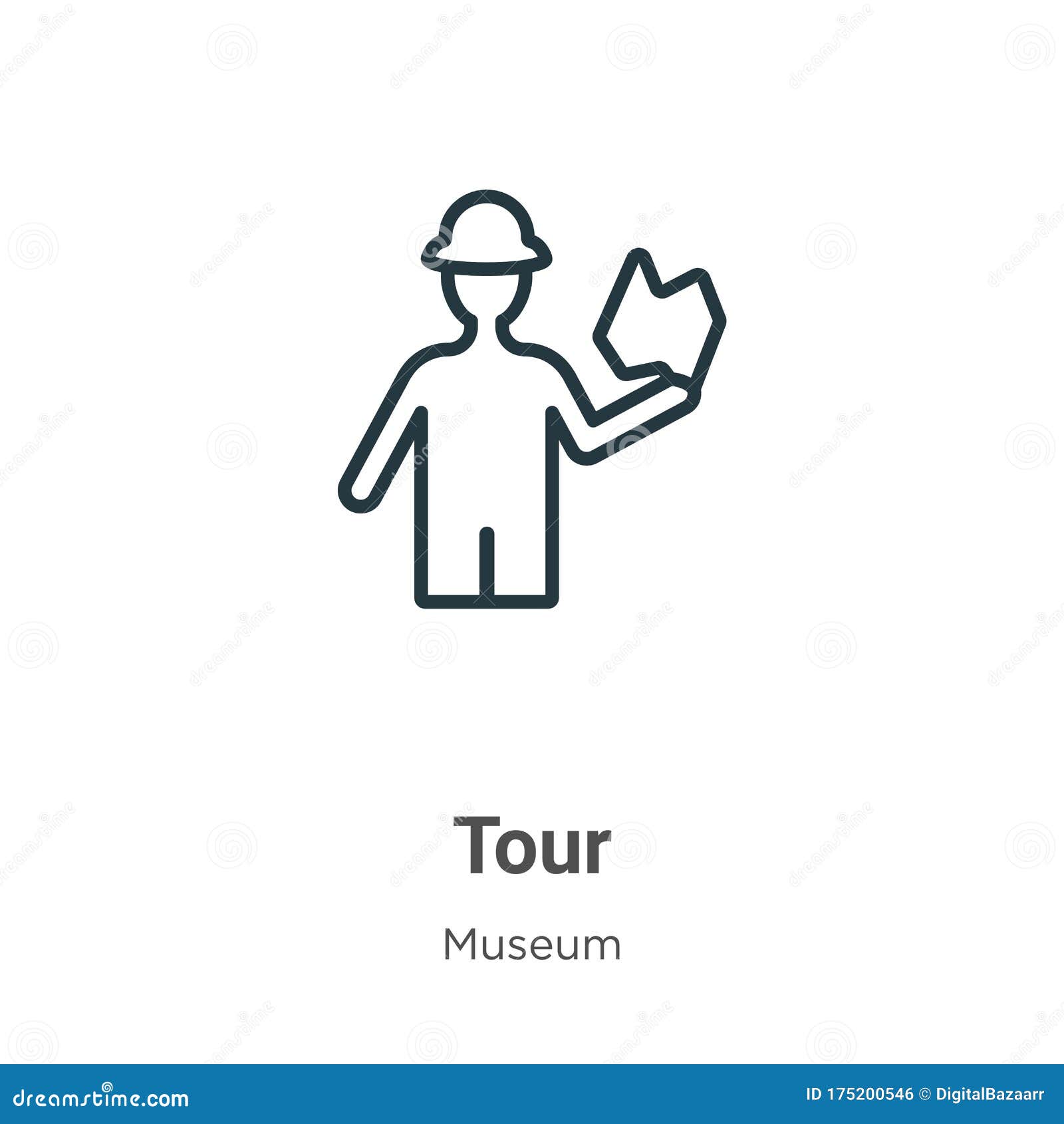 Tour Outline Vector Icon. Thin Line Black Tour Icon, Flat Vector Simple ...