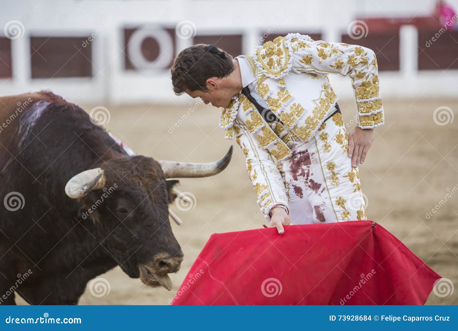 A Tourada Espanhola De Daniel Luque Do Toureiro Com O Crutc Imagem de ...