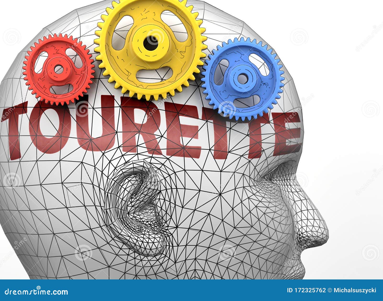 Tourette and Human Mind - Pictured As Word Tourette Inside a Head To ...