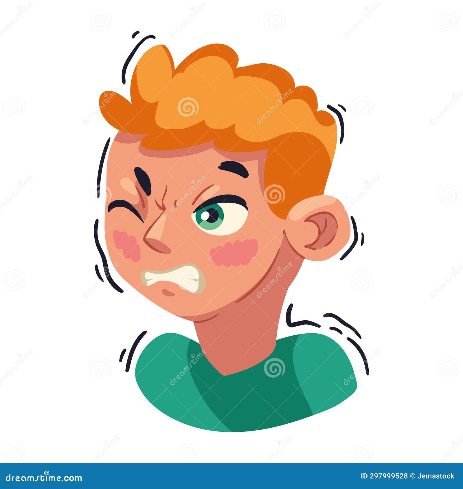 Tourette Syndrome Condition Boy Stock Illustration - Illustration of ...